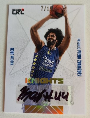 2023-24 H&C LKL Knights Autograph Pieno Zvaigzdes Pasvalys Kadeem Jack ...