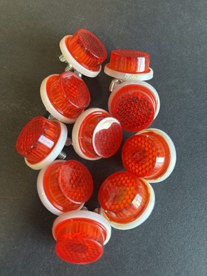 SUNLITE 1" Mini Red Bicycle Reflectors License Plate Truck Trailer QYT ...