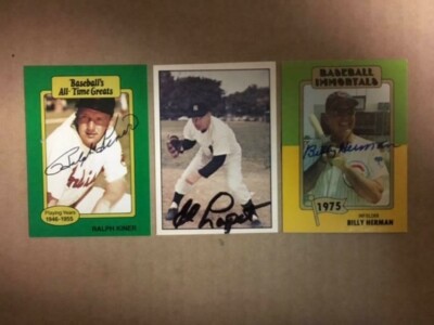 Billt Herman HOFer Signed Baseball Immortals Card with COA | eBay