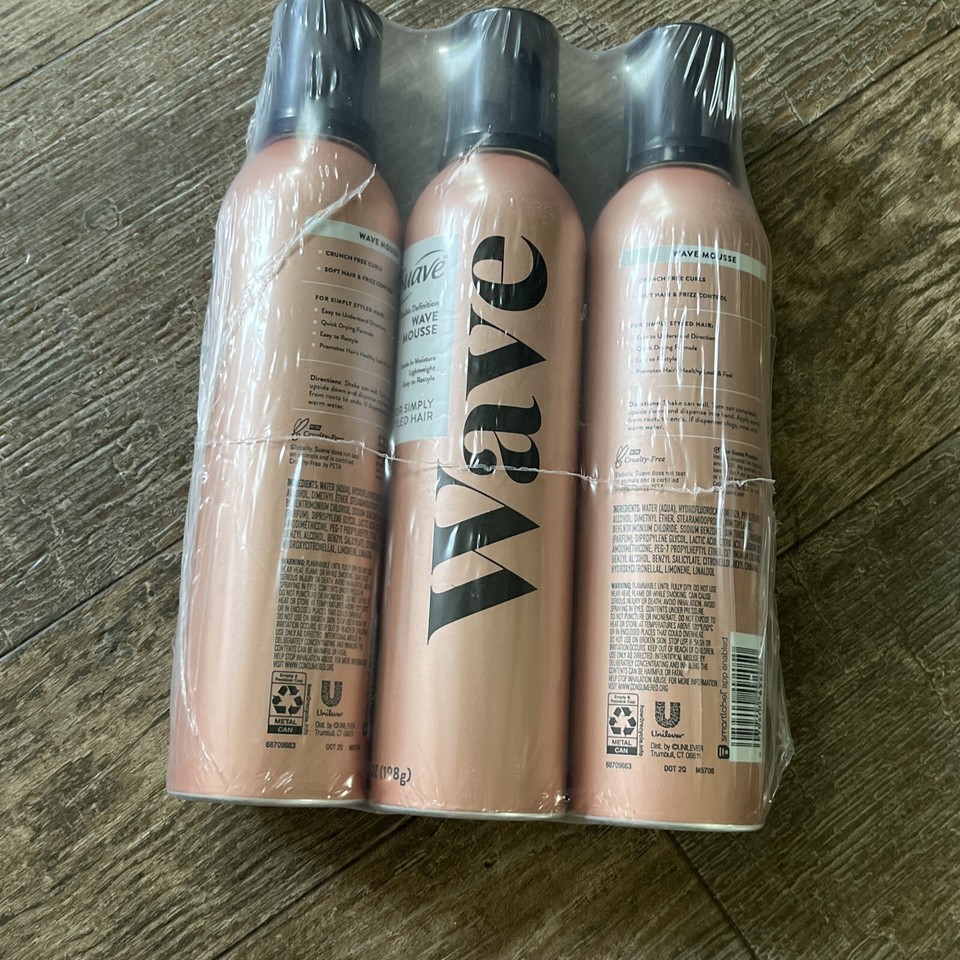 Suave Flexible Definition For Simply Styled Hair Wave Mousse - 7oz ea 3 ...