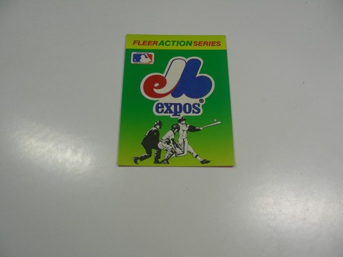 1990 Fleer Baseball Logo Stickers Montreal Expos Baseball Quiz on back ...