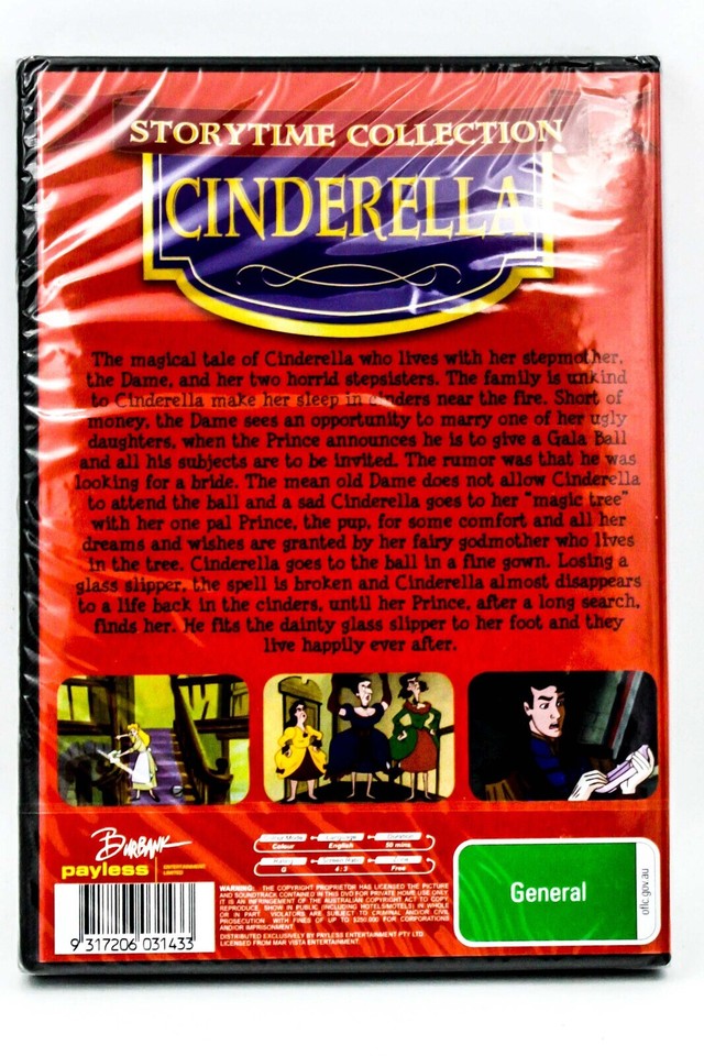 CINDERELLA STORYTIME COLLECTION KIDS CHILDREN'S -Kids DVD New Region ...