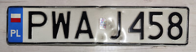 POLAND LICENSE PLATE with Polish flag - wielkopolskie - wągrowiecki | eBay