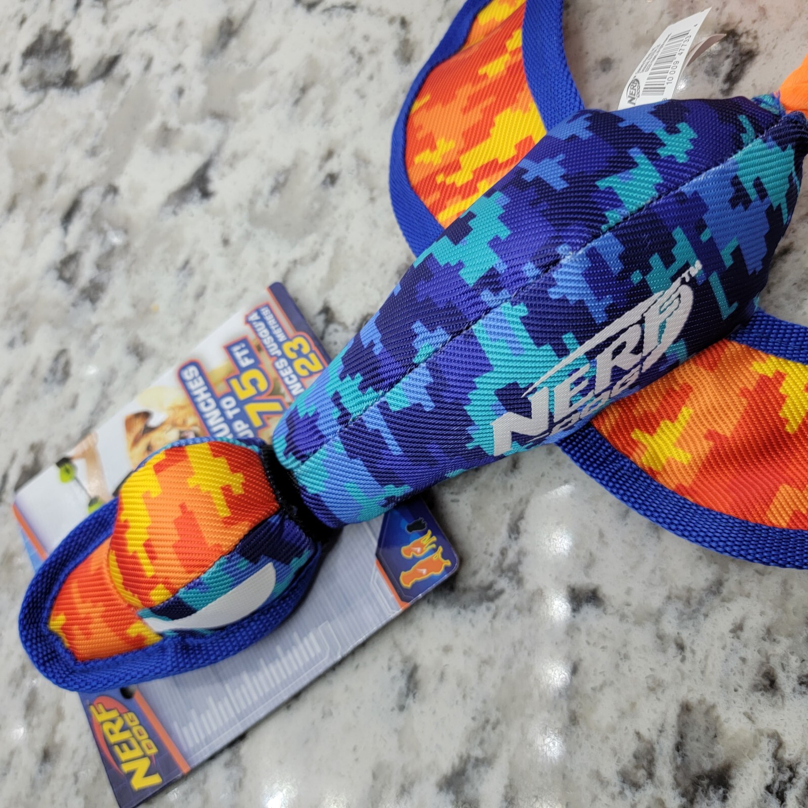 NEW! NERF COLORFUL CAMO CRINKLE & SQUEAK DOG LAUNCH TOY! BIRD DUCK ...