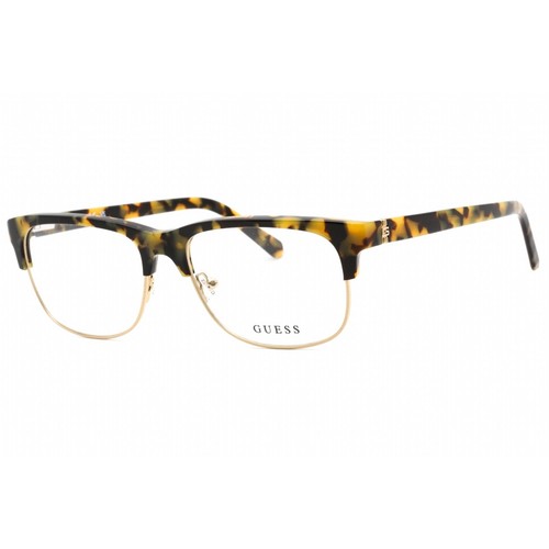 Guess Men's Eyeglasses Clear Demo Lens Blonde Havana Rectangular ...