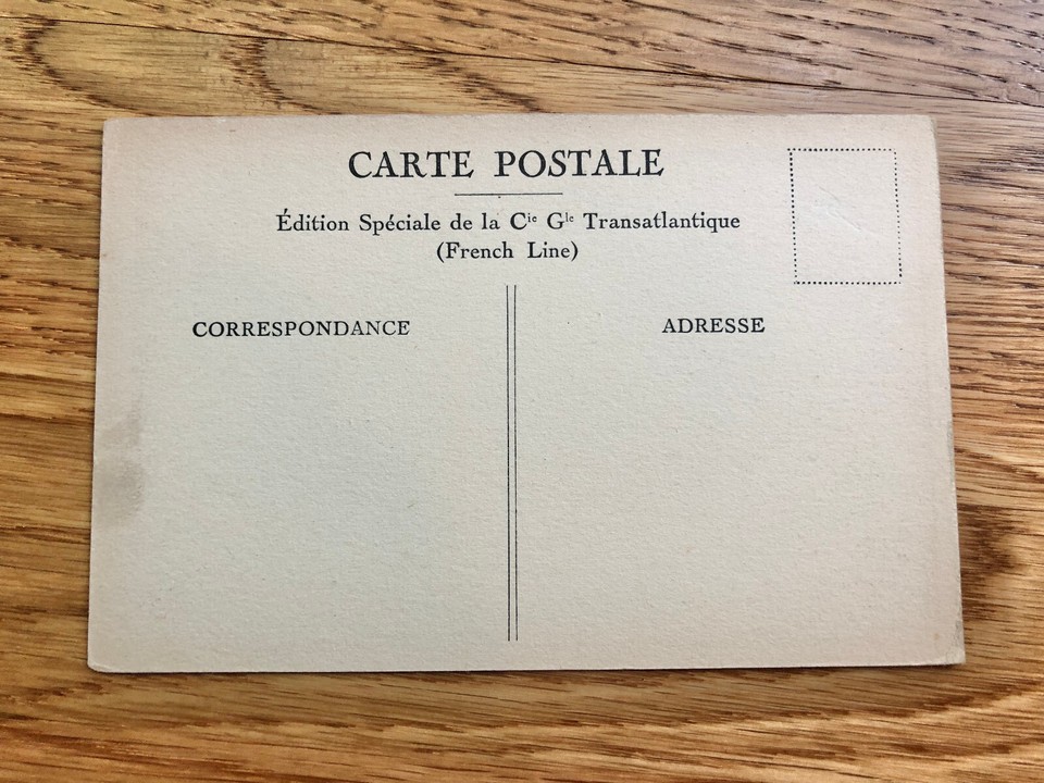 Ile de France Postcard 1st-Class Smoking Room / French Line CGT | eBay