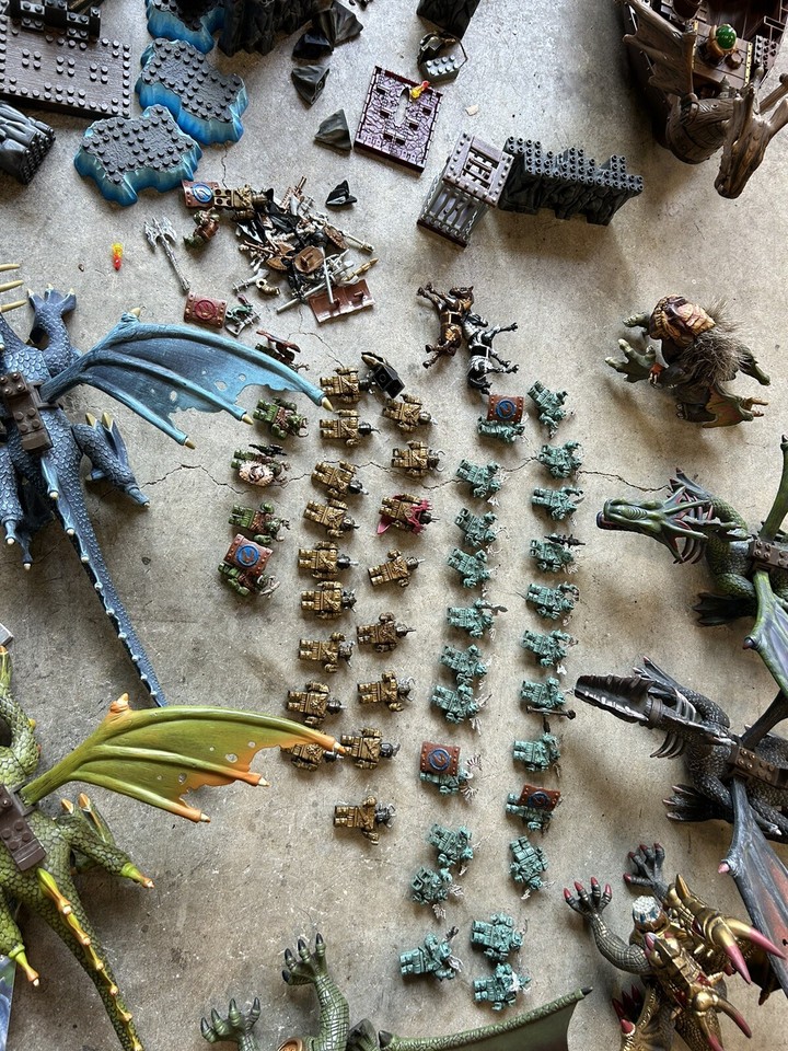 Huge Lot of Mega Bloks Dragons Pirates Krystal Wars Castle Ship Weapons ...