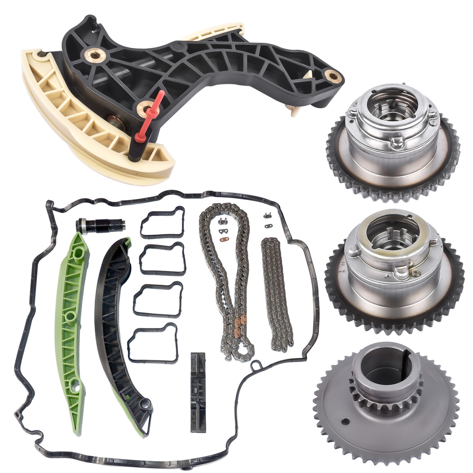 Timing Chain Camshaft Adjuster Kit&Tensioner A2710501400 For Benz C ...