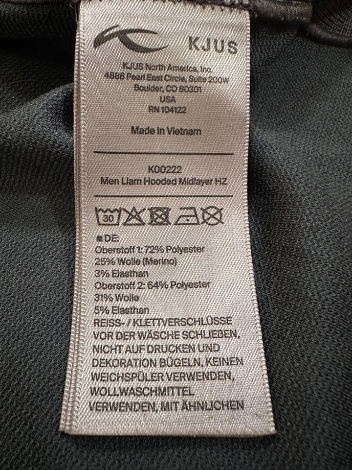 Kjus Liam Hooded Midlayer 1/4 Zip Golf Mens Medium Gray Merino Hudson National | eBay