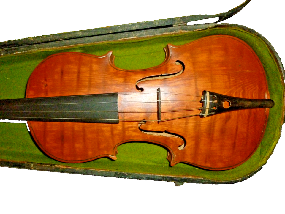 Antique Violin 4/4 Joseph Guarnerius Fecit 1745 IHS & Case With Label ...