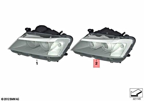 Genuine Bi-Xenon Headlight Left BMW X3 F25 X3 18d 20dX 20iX 28iX ...