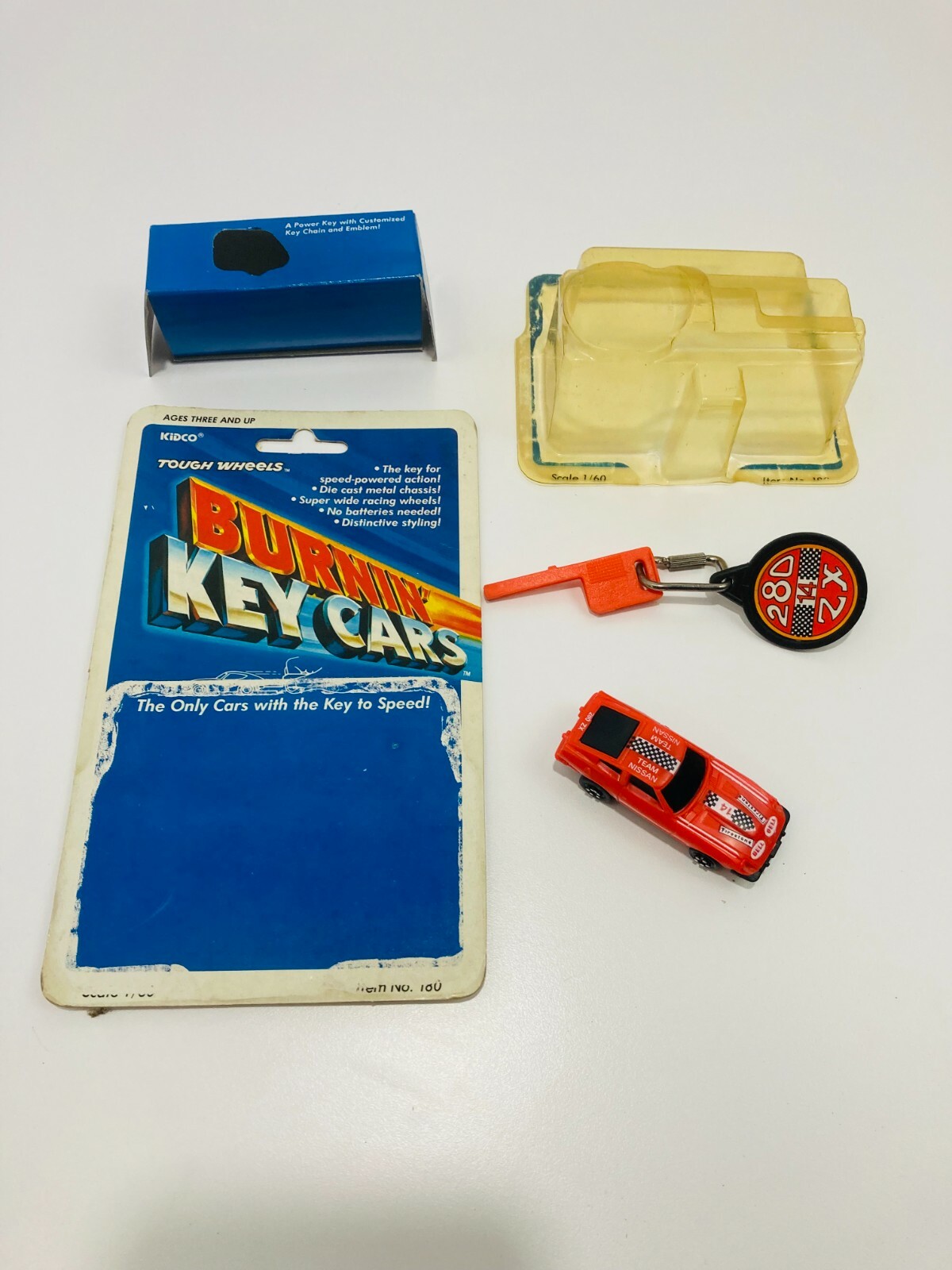 Vintage 1980 Kidco Team Nissan 280ZX Burnin Key Car 1:64 Toy w/ Orig ...