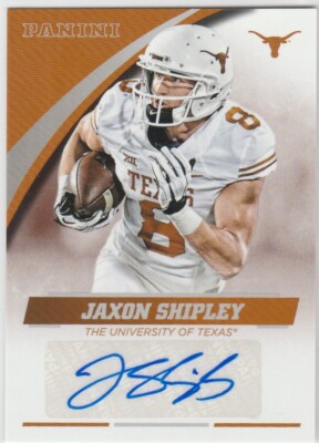 JAXON SHIPLEY 2015 TEXAS PANINI COLLEGIATE AUTOGRAPH SIGNATURE AUTO JS ...