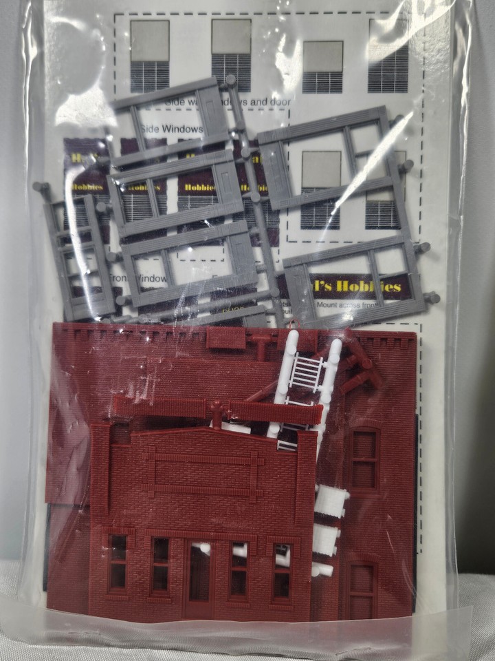 Hal's Hobbies & Fire Station HO Scale Kit Lot Train Layout Diorama ...