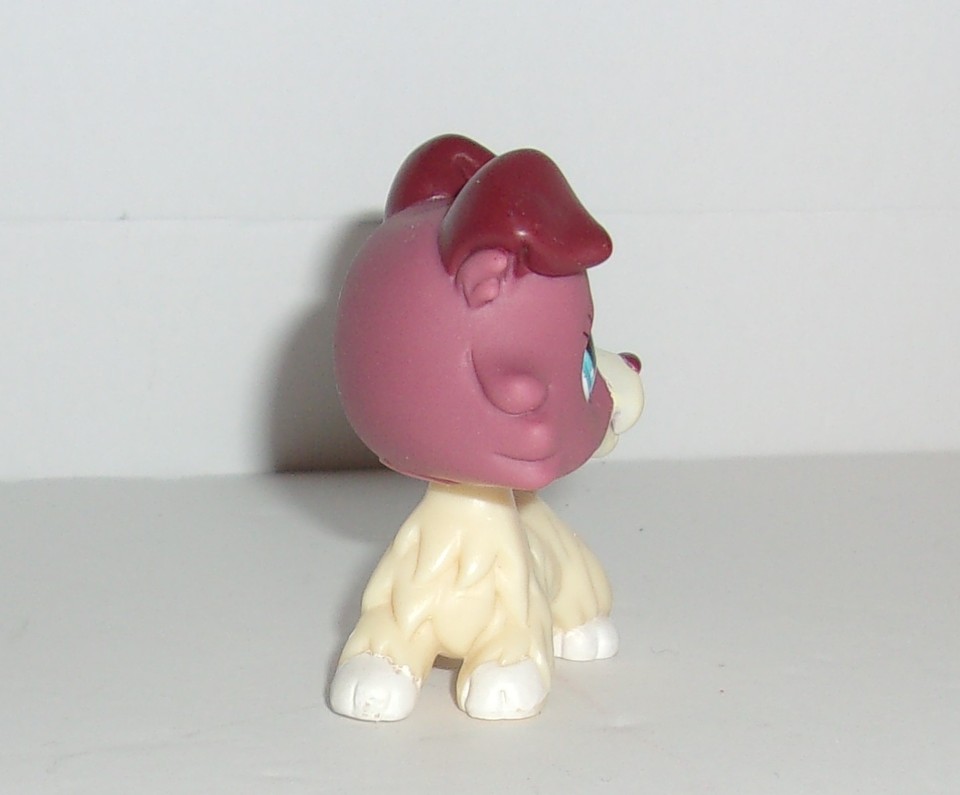 Littlest Pet Shop Nintendo DS Collie - Plum / Cream dog w/ Different ...