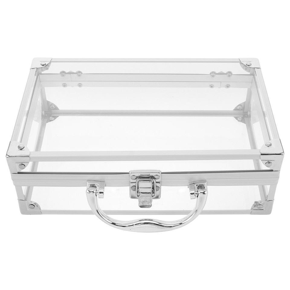 Transparent Portable Book Box Books Holder with Handle Organizing ...