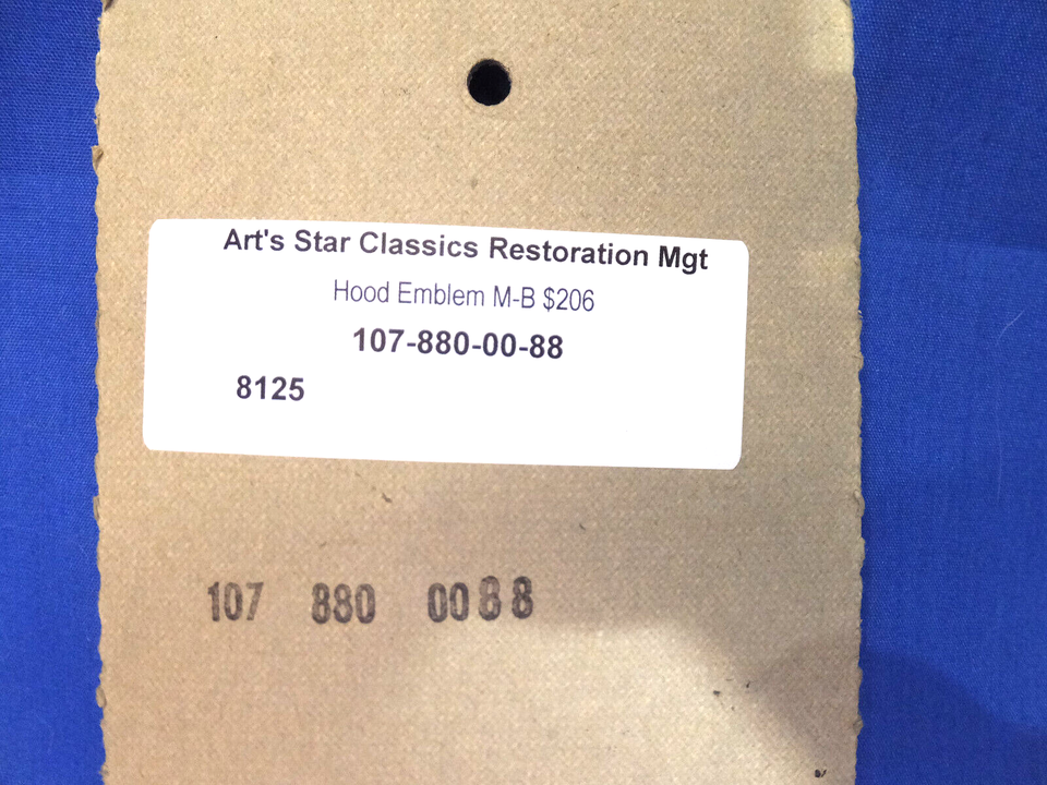 8125 - Mercedes-Benz W107 Hood Emblem *New* - 1078800088 | eBay