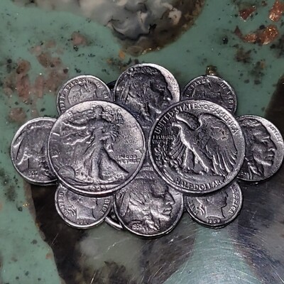 Vintage 1983 Great American Buckle Co. MONEY BELT BUCKLE Faux Coins USA ...