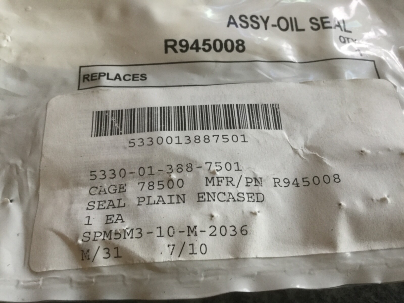 meritor axle seal military R945008 NSN 5330-01-338-7501 6x6 M915 M916A1 ...