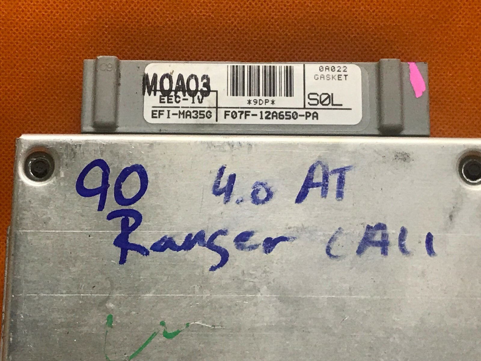 PLUG & PLAY REBUILT 90 FORD RANGER 4.0 AT ECU ECM CONTROL MODULE F07F ...