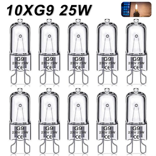 10X G9 Halogen Bulbs 25W Filament Lamp Replace LED Bulb HighPower 230V ...