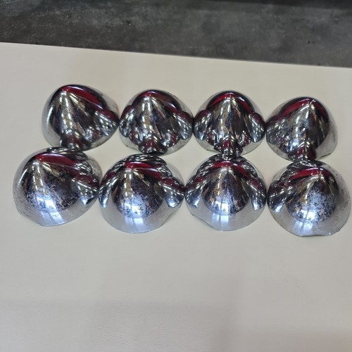 Set of 8 Vintage 2.5" Chrome Bullet Nose Hubcap Center Wheel Cap Hot ...