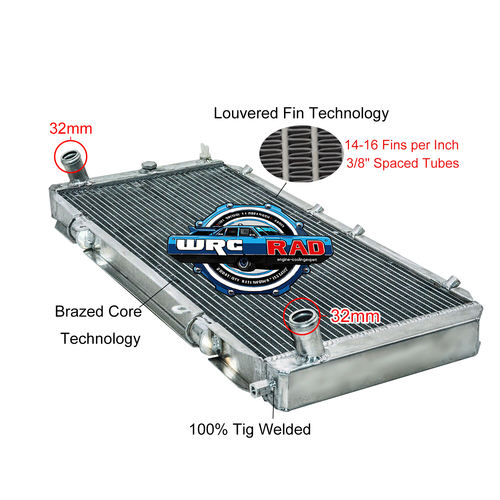 Full Aluminum Radiator For Toyota MR2 Turbo 3SGTE SW20 2.0L MT 1990 ...
