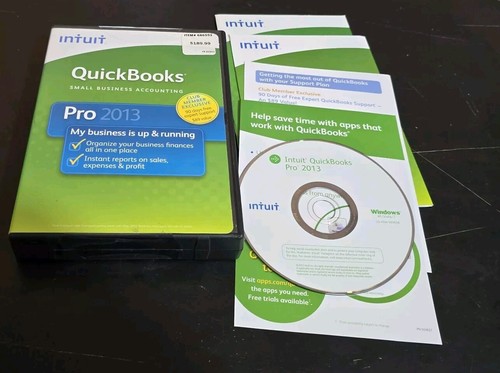 INTUIT Quickbooks Pro 2013 Windows w/ License NOT A SUBSCRIPTION Works ...