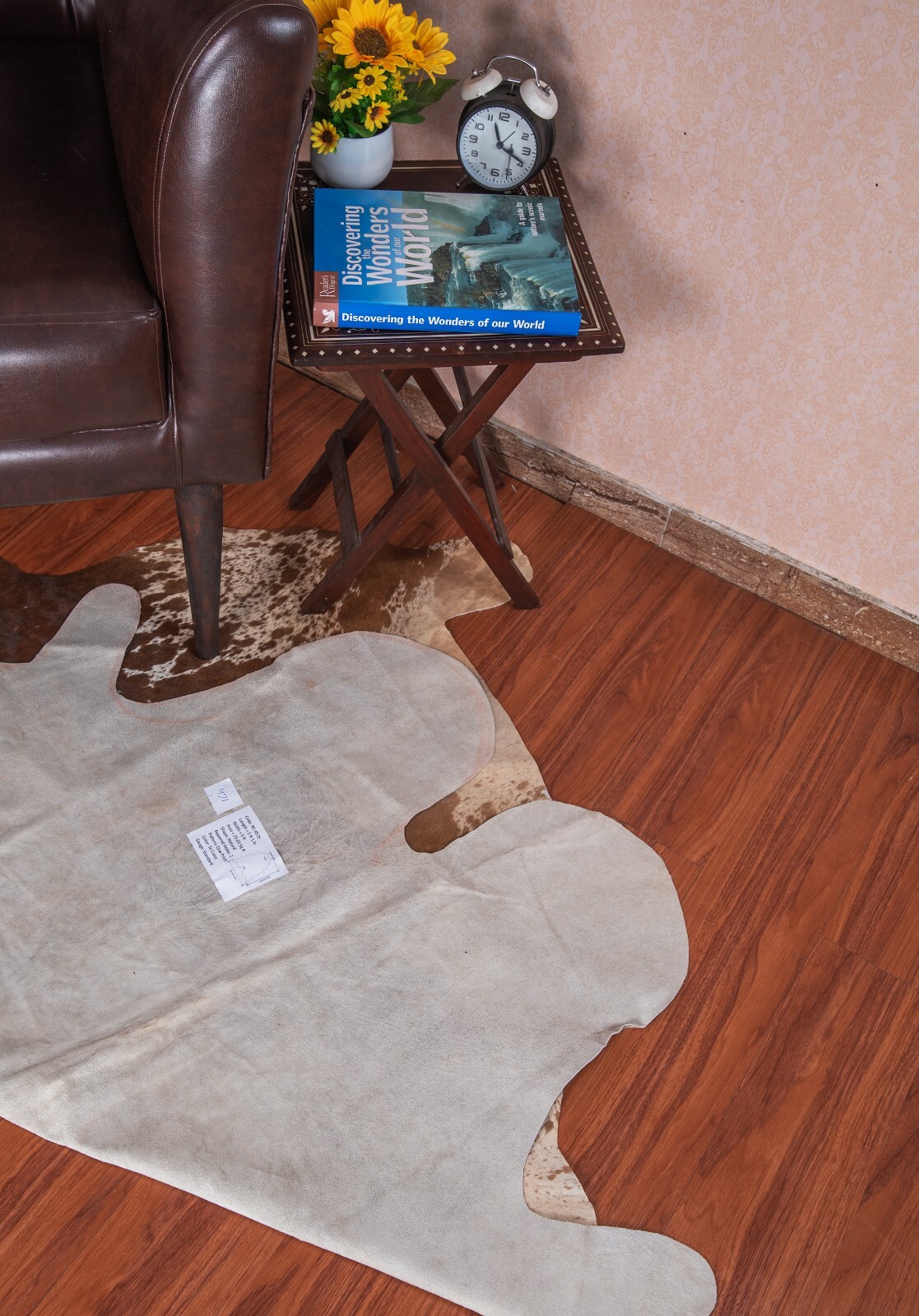 Cow Hide Rug Brown 5x5 ft Cow Skin Animal Hide Hair on Leather Cowhide ...