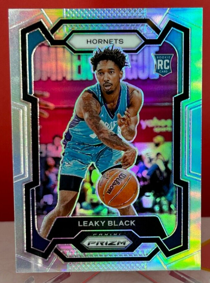 2023-24 Prizm LEAKY BLACK SILVER PRIZM Rookie Card #284 RC Charlotte ...