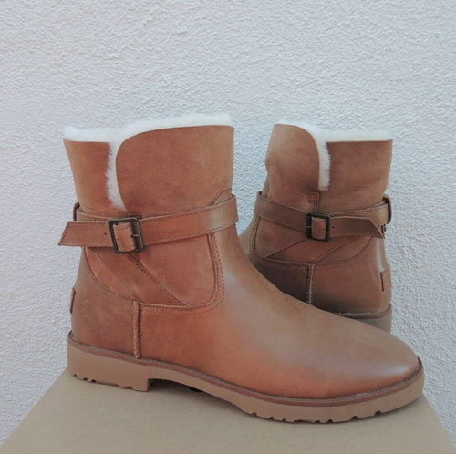 UGG ROMELY BUCKLE LEATHER SUEDE/ SHEEPSKIN BOOTS, WOMEN US 11/ EUR 42 ...