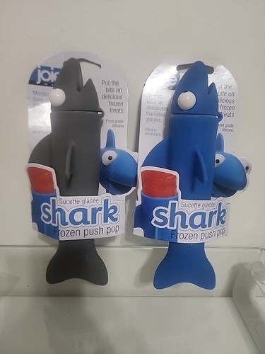 Joie Shark Frozen Push Pop Maker Non-stick Silicone/reusable NEW 2 Sharks Pop. | eBay