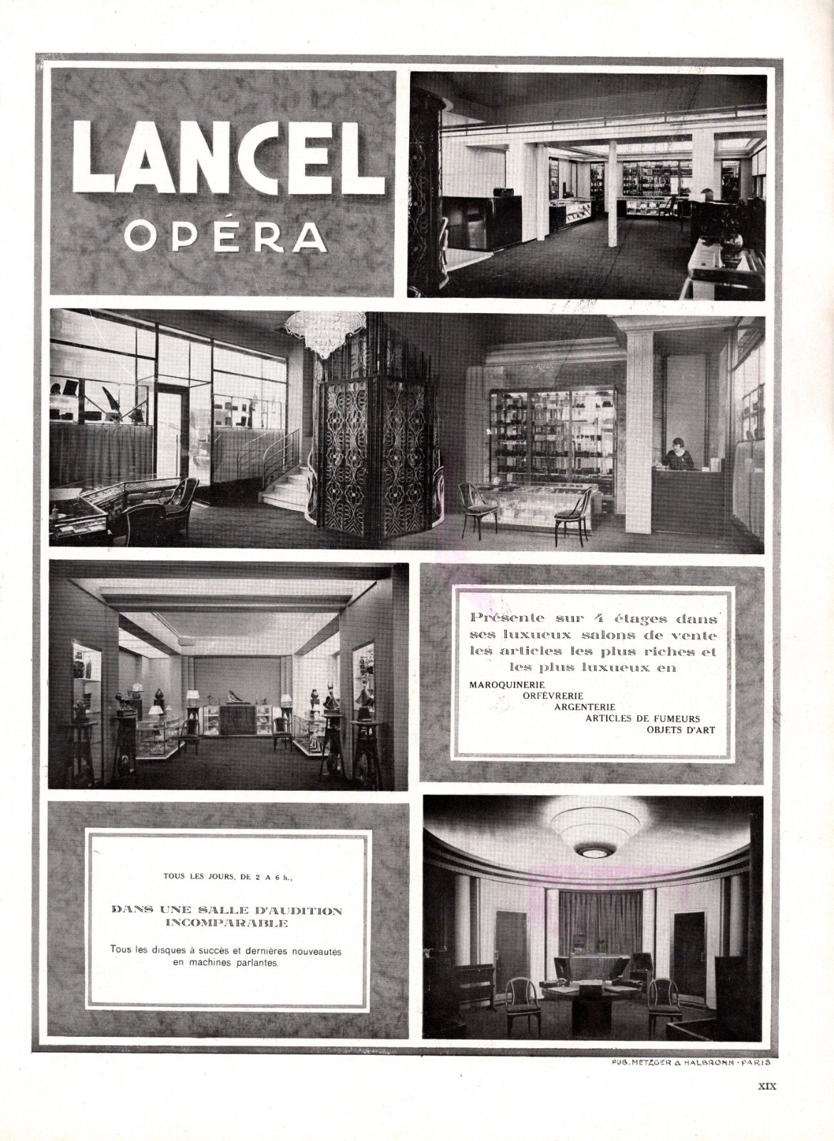 Original French Vintage Ad - LANCER Opera Sales Fairs Luxury Items ...