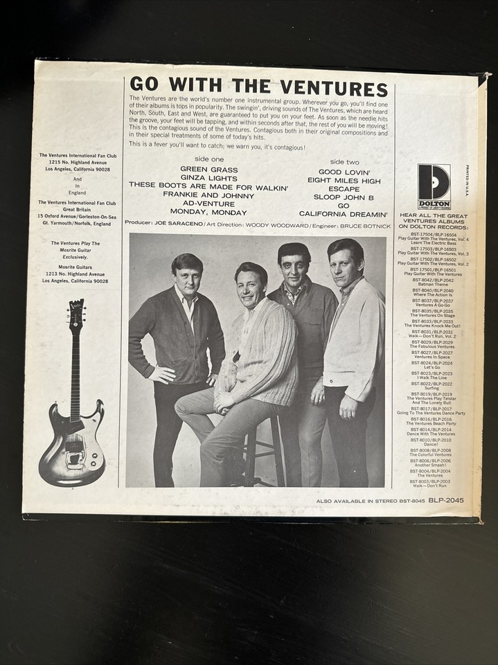 The Ventures - Go With The Ventures Vinyl Record - BLP 2045 - Dolton | eBay