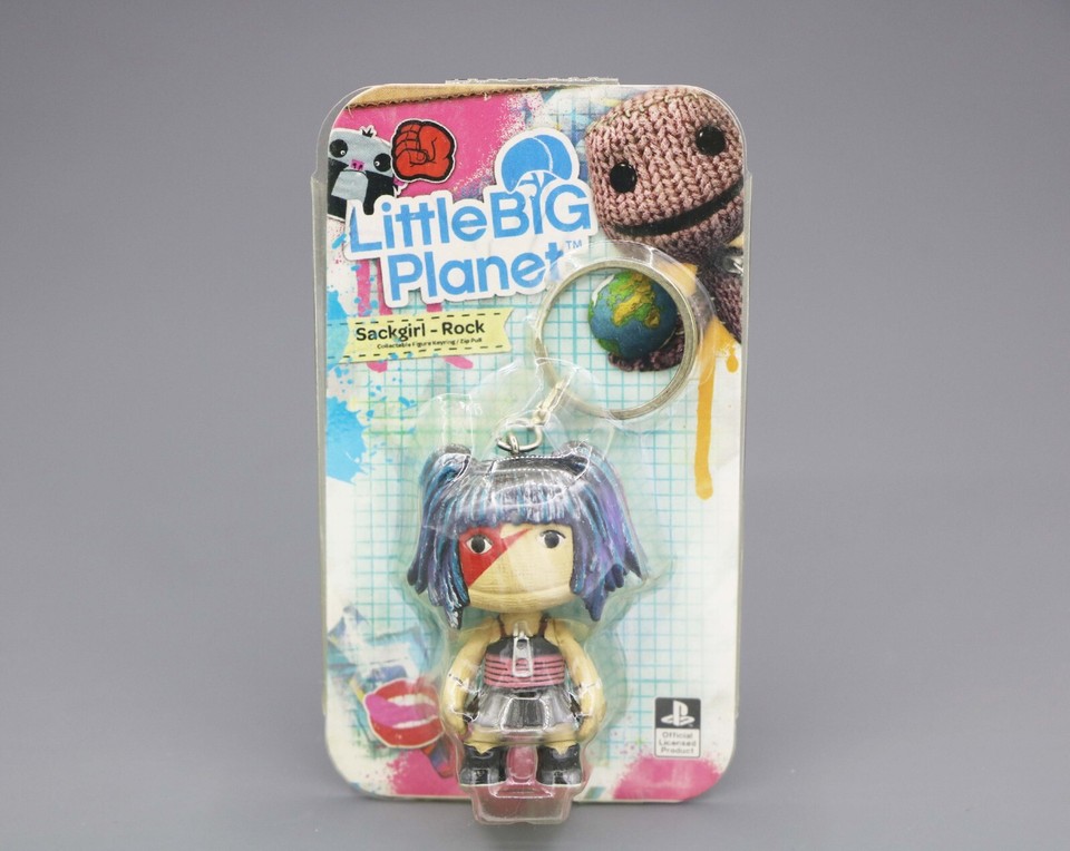 Little Big Planet Sackboy Sackbot Console Kitty 3'' 6'' figure keyring ...