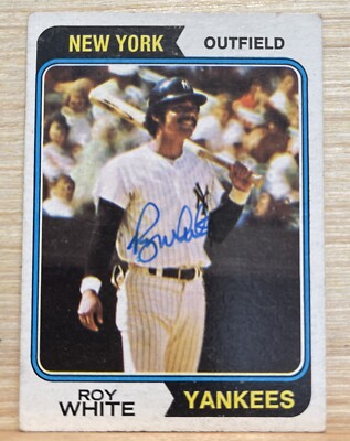 1974 Topps # 135 Roy White Autograph / Signed CARD New York Yankees | eBay