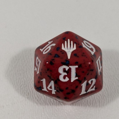 MTG d20 Spindown 20-sided Life Counter die dice Planeswalker Symbol Red ...
