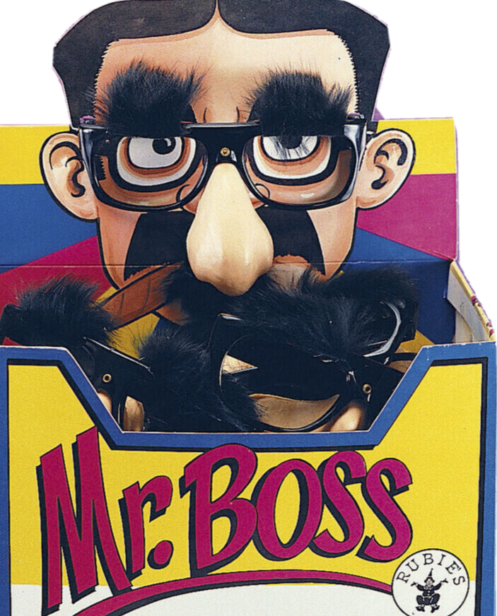 Mr Boss Comedy Glasses big nose mustache eyebrows disguise costume eye ...
