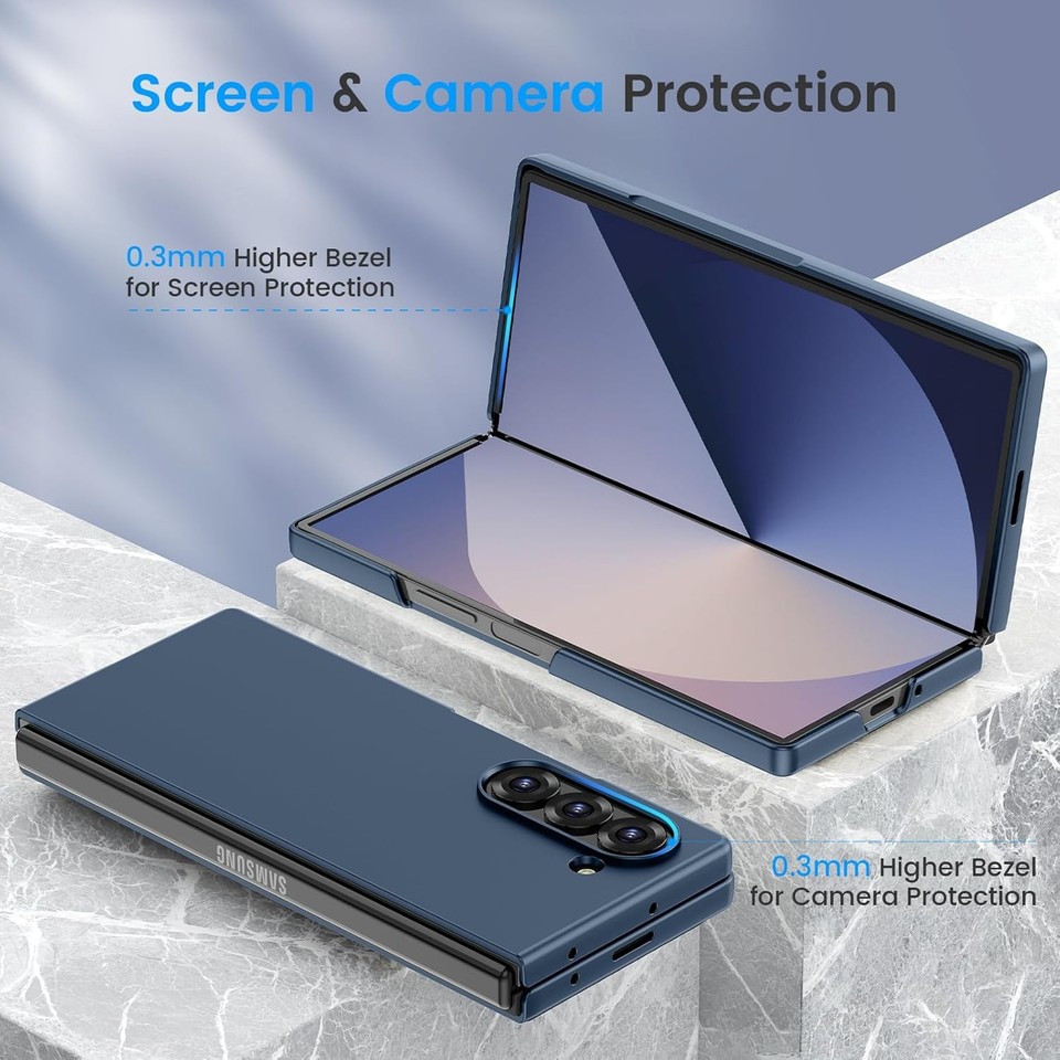 Ruky for Z Fold 6 Full Body Case, [Not for Z Fold 5] Hard PC Protective ...