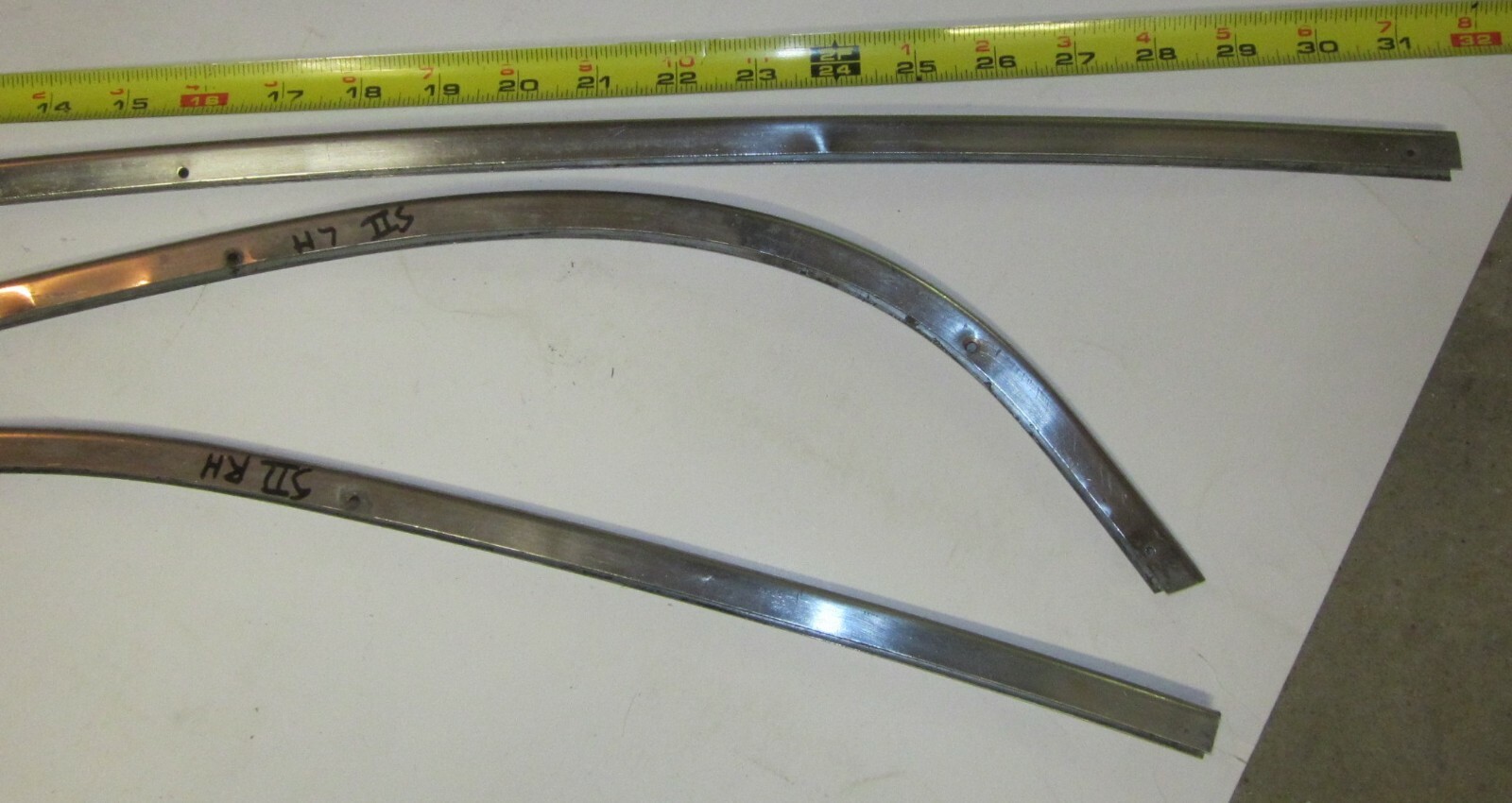 Sunbeam Alpine I - II Hardtop Rear Edge Trim Molding Set of 3 Moldings ...