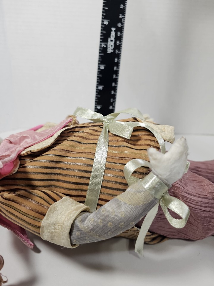 Rare Vintage Freestanding Jester Rabbit Doll White Easter Bunny ...