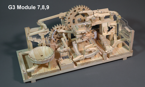 Kinetic Art Rolling Ball Sculpture Marble Machine G3 Triple Gears Lift ...