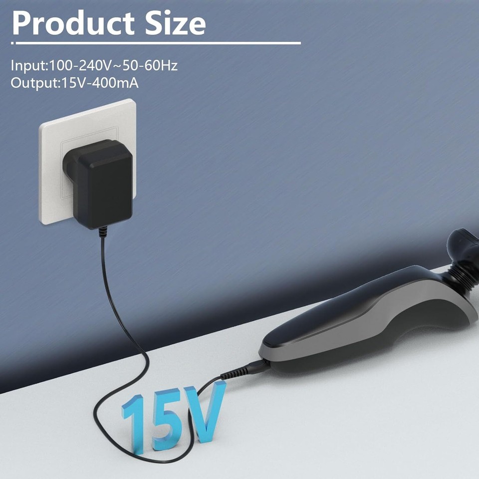 15V Power Charger Cable Cord Lead UK Plug for Philips Shaver HQ8505 ...