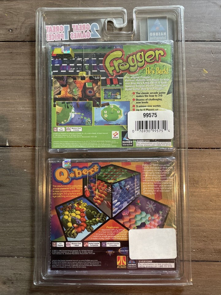 Frogger Greatest Hits Qbert Black Label Factory Sealed New Double Pack ...