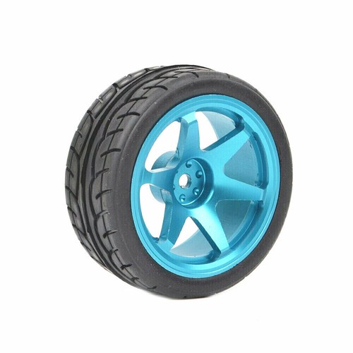 Aluminum Wheels Tires Rims Kit for Tamiya TT-01 TT-02 Redcat HPI HSP 1/ ...