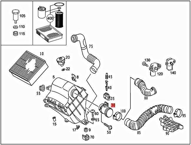 Mercedes-Benz 0000941048 Genuine OEM Air Mass Sensor for sale online | eBay