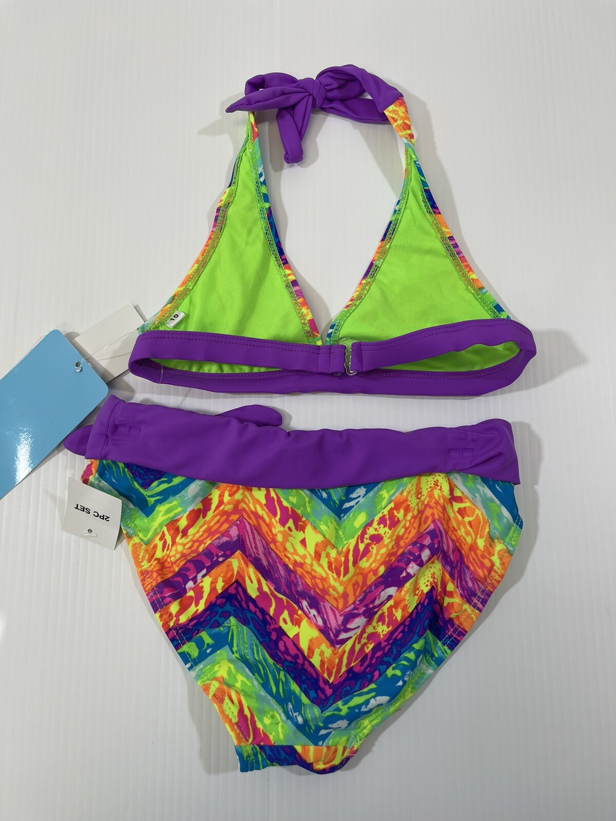 Breaking Waves Girls Youth Sparkle Heart 2Pc Swimsuit Size 10 | eBay