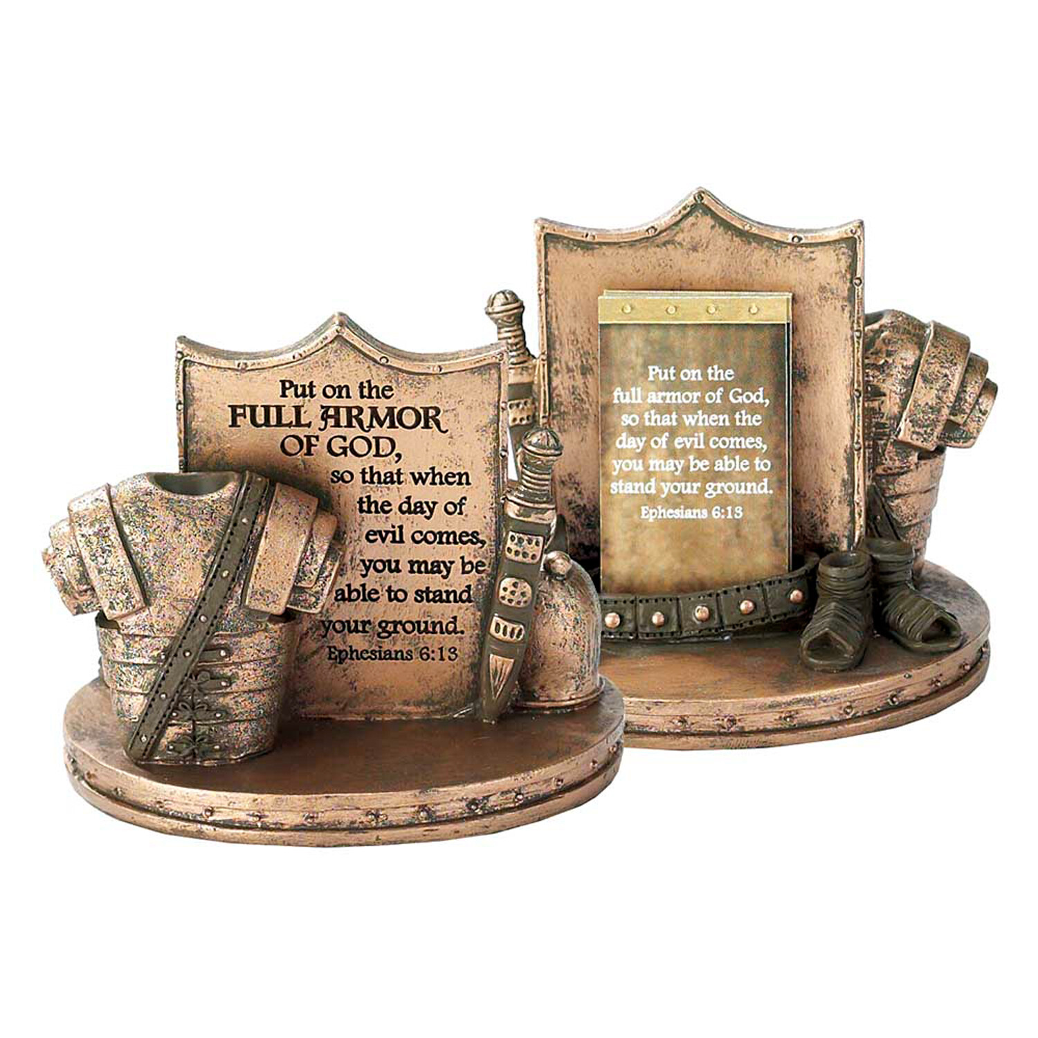 Full Armor of God Ephesians 6:13 Resin Stone Tabletop Scripture Card ...