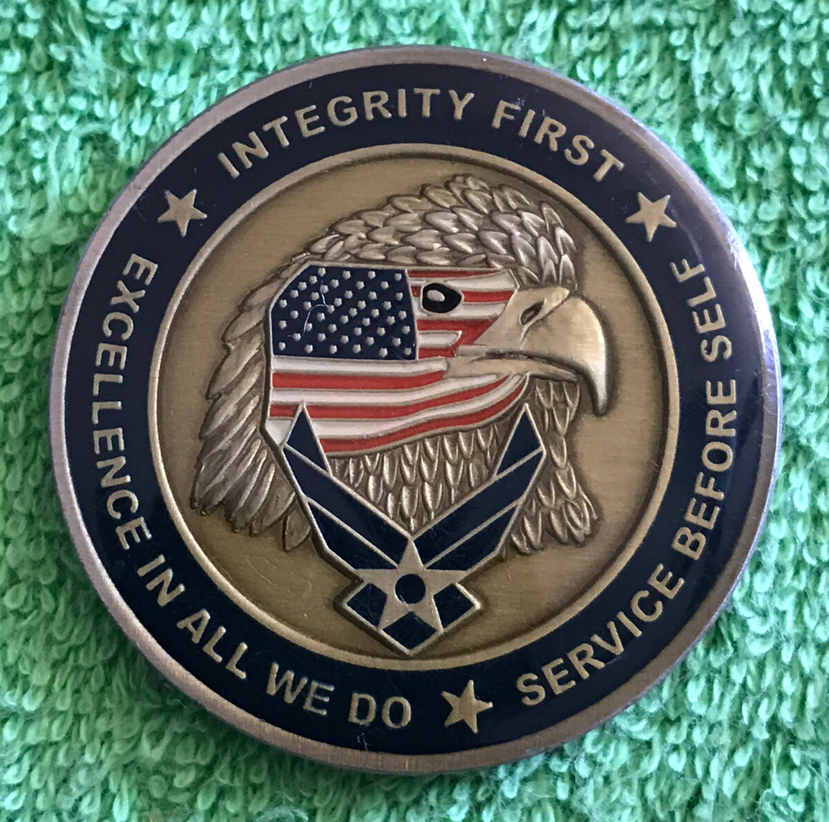 US Air Force First Sergeant Challenge Coin USAF Integrity First Patton ...
