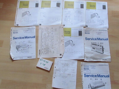 Konvolut PHILIPS Service Manual Schaltplan Radio Recorder siehe Bild ...